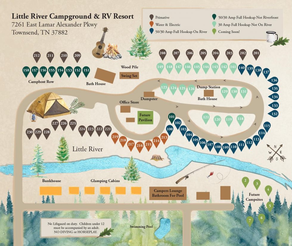 Map & Directions | Little River Campground and RV Resort